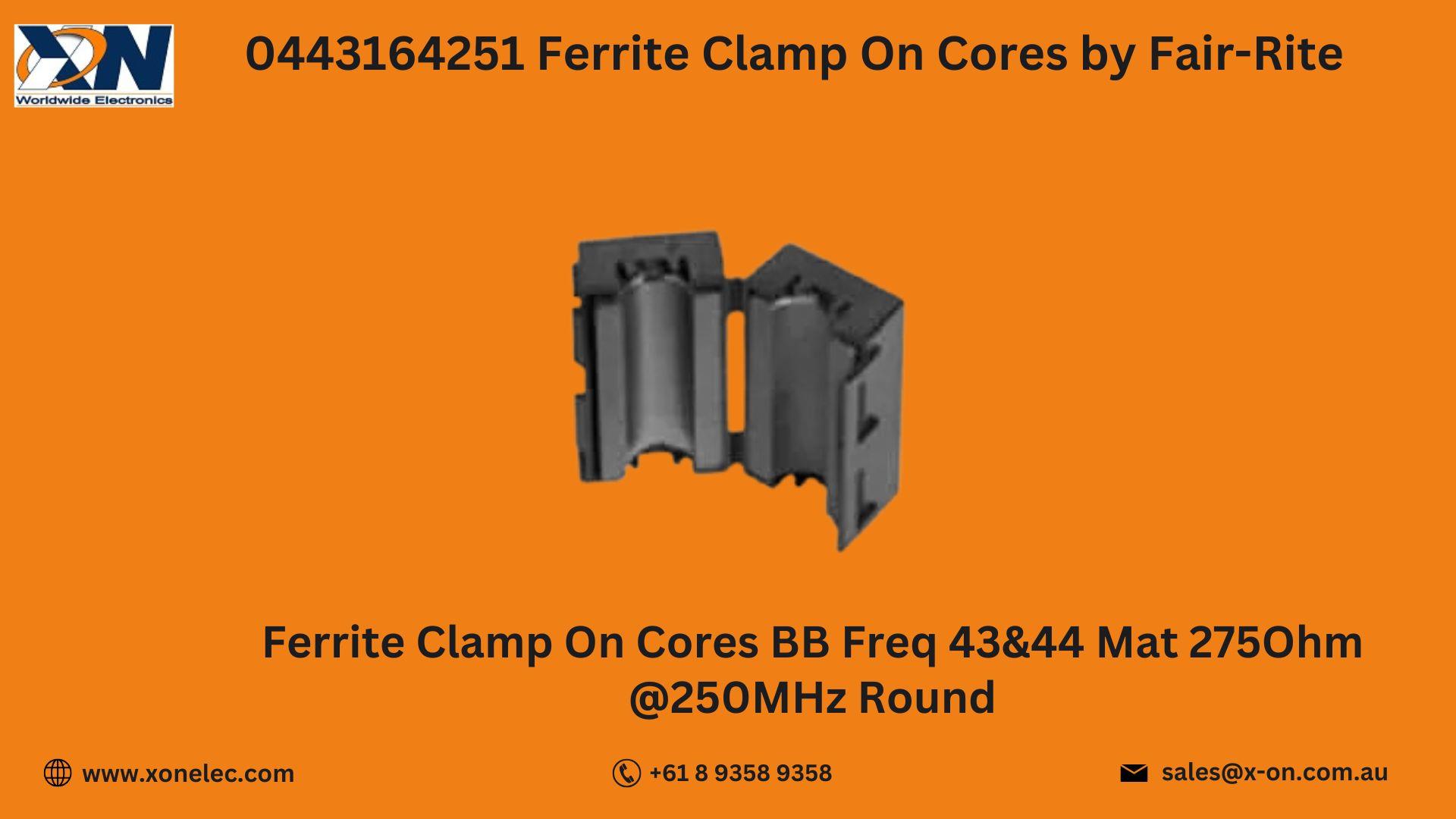 0443164251 Ferrite Clamp Cores by Fair-Rite – Buy Online at X-ON