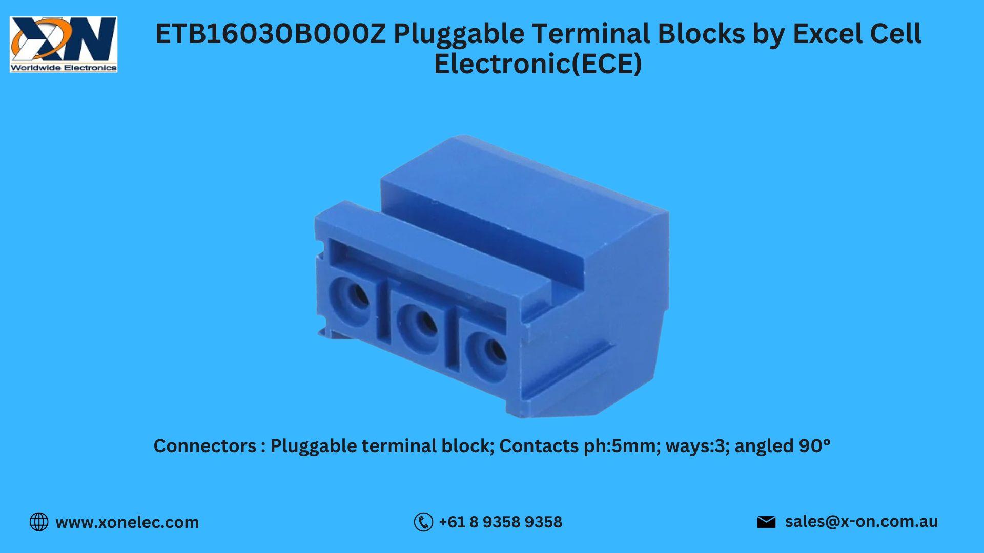 ETB16030B000Z Pluggable Terminal Blocks by ECE – Buy at X-ON