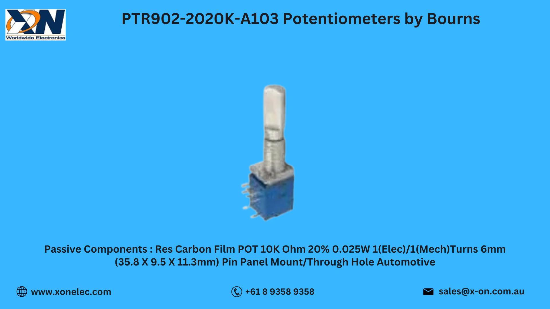 PTR902-2020K-A103 Potentiometers by Bourns | Buy at X-ON